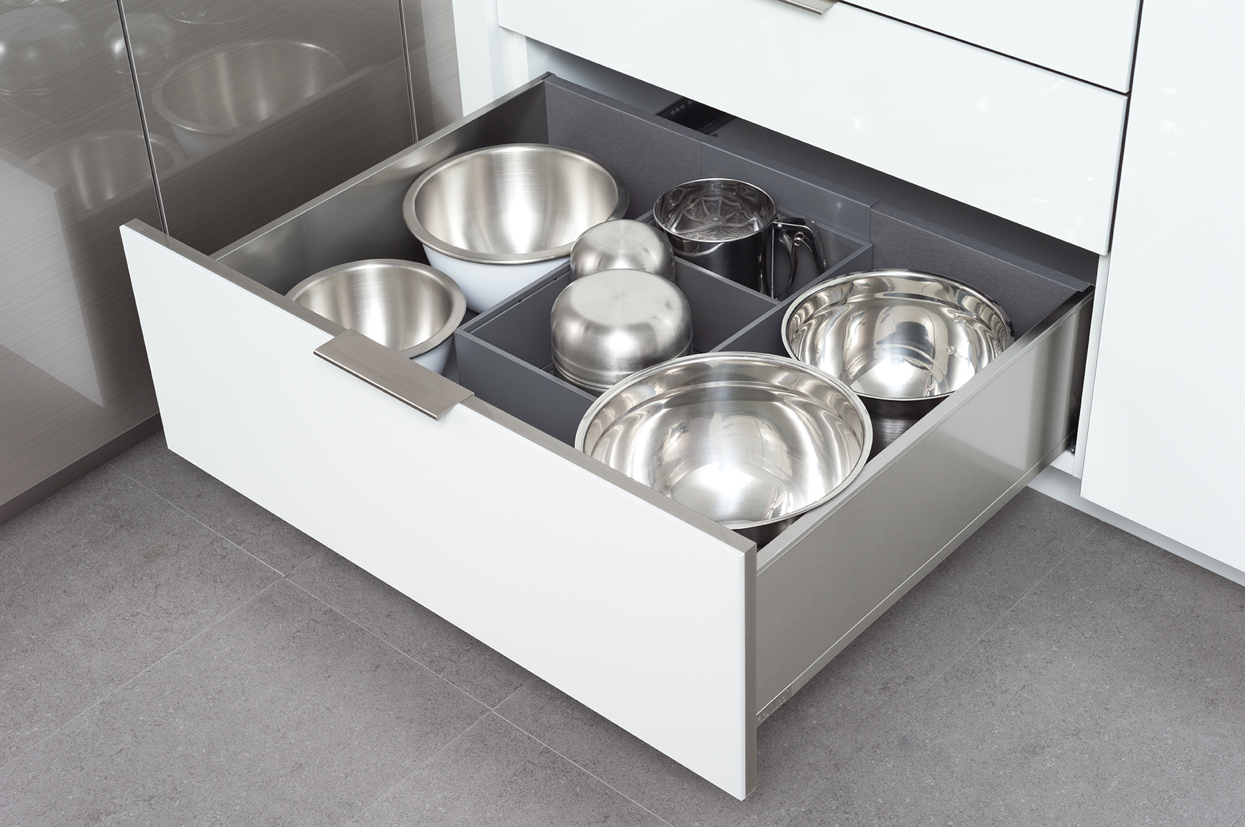 Deep Drawer Organizer for Stainless Steel Drawers - Dura Supreme Cabinetry