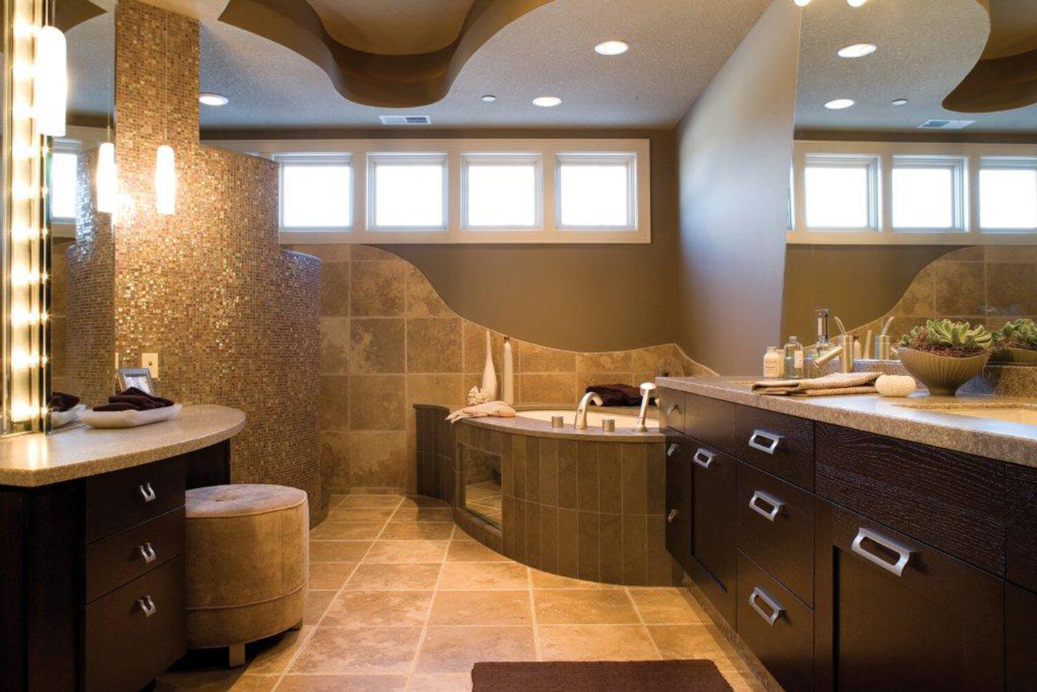 A Curvy, Spa-Like Master Bathroom Renovation - Dura Supreme Cabinetry