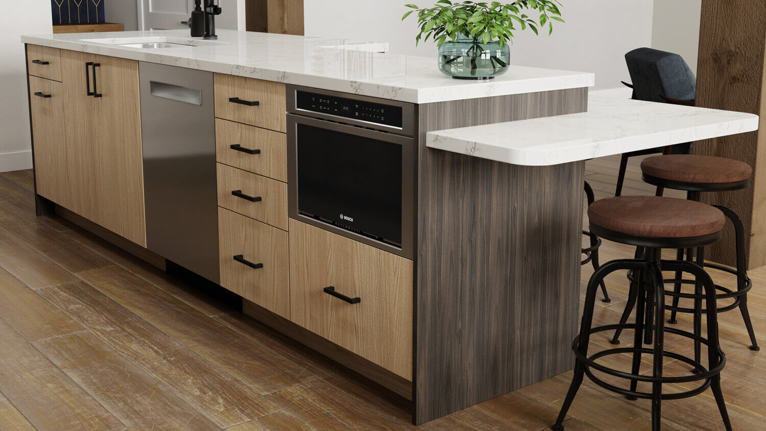 State-of-the-art Industrial Kitchen with Sculpted TFL Cabinets - Dura ...