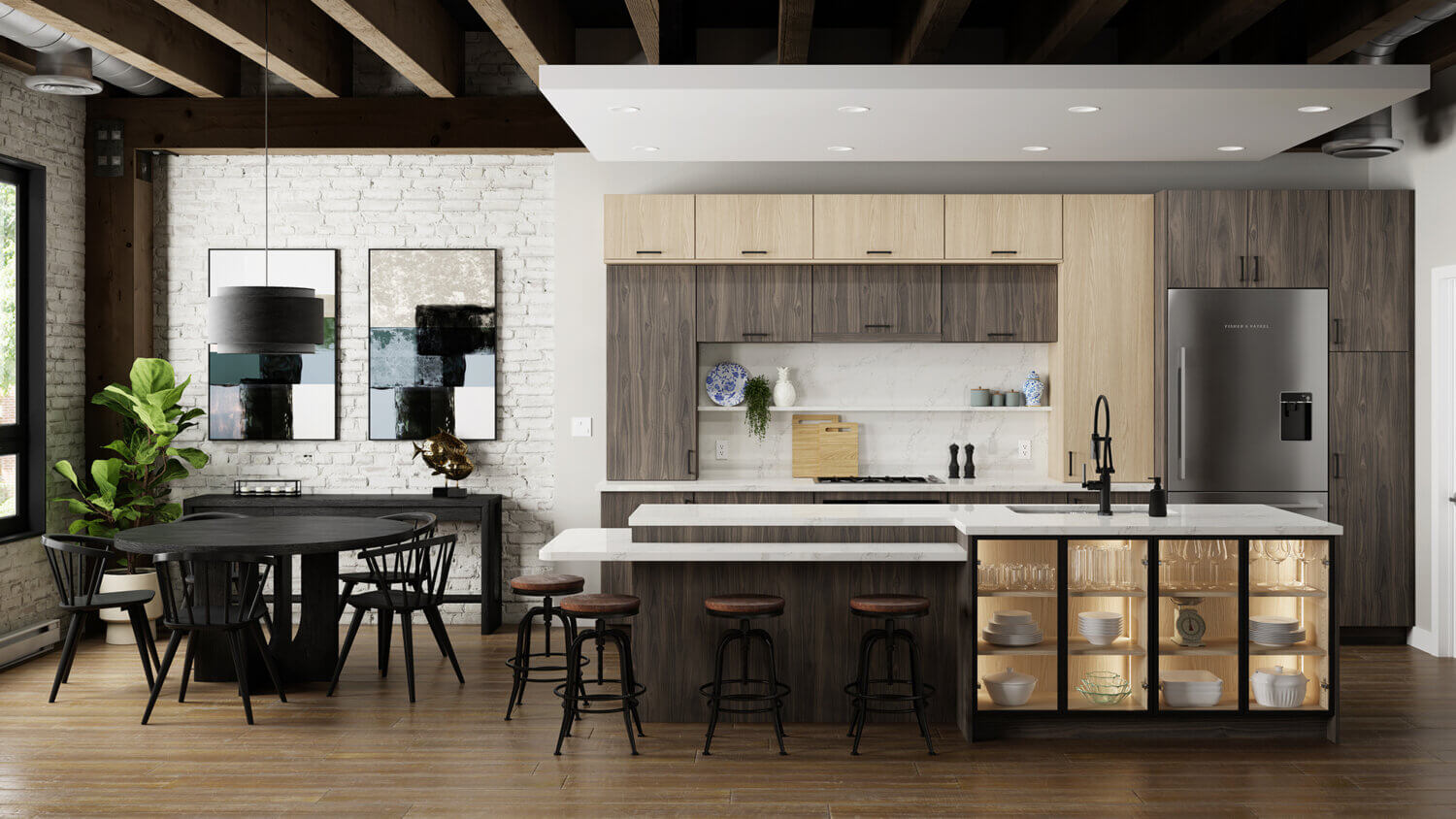 State-of-the-art Industrial Kitchen with Sculpted TFL Cabinets - Dura ...