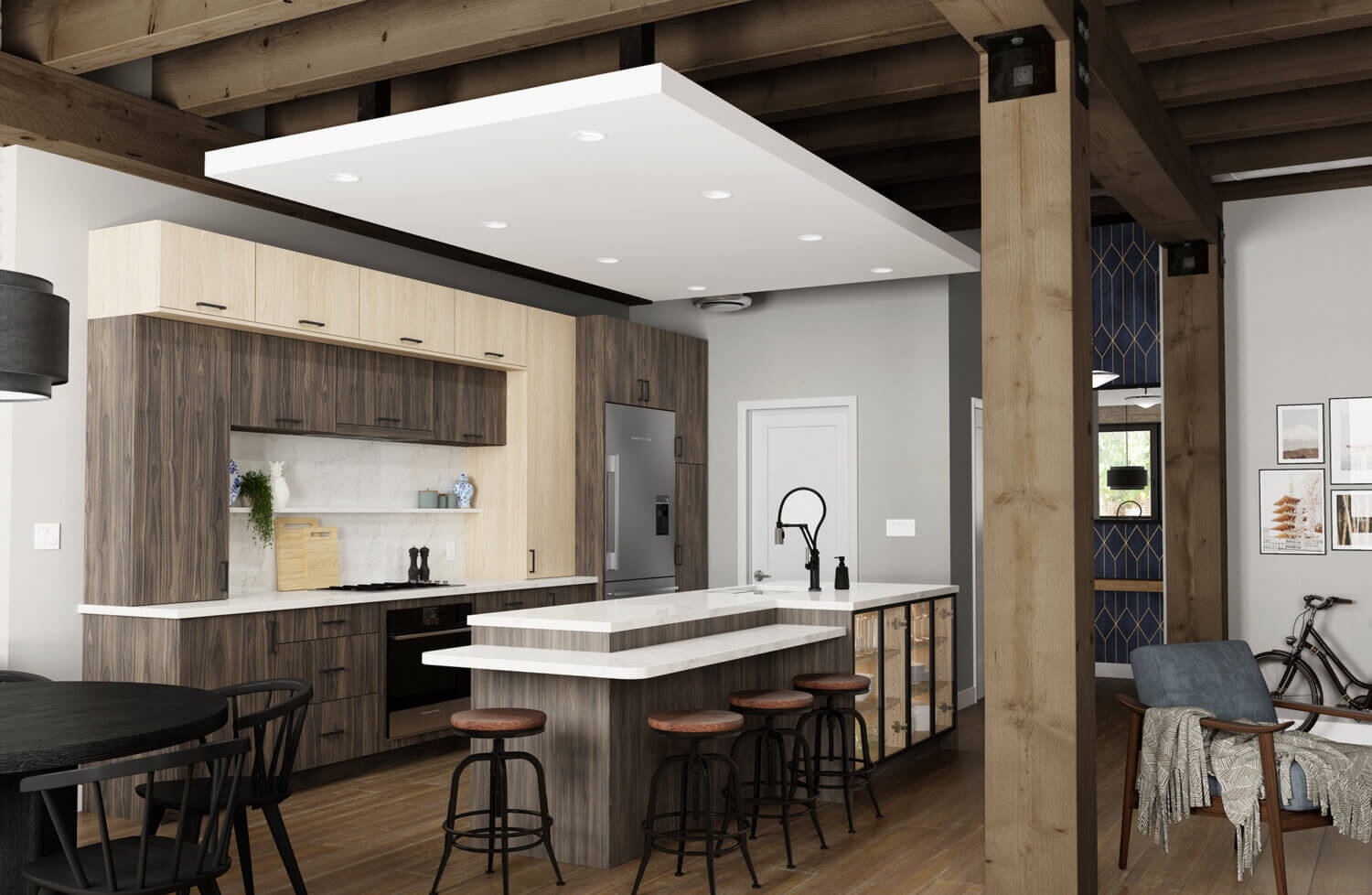 State-of-the-art Industrial Kitchen with Sculpted TFL Cabinets - Dura ...