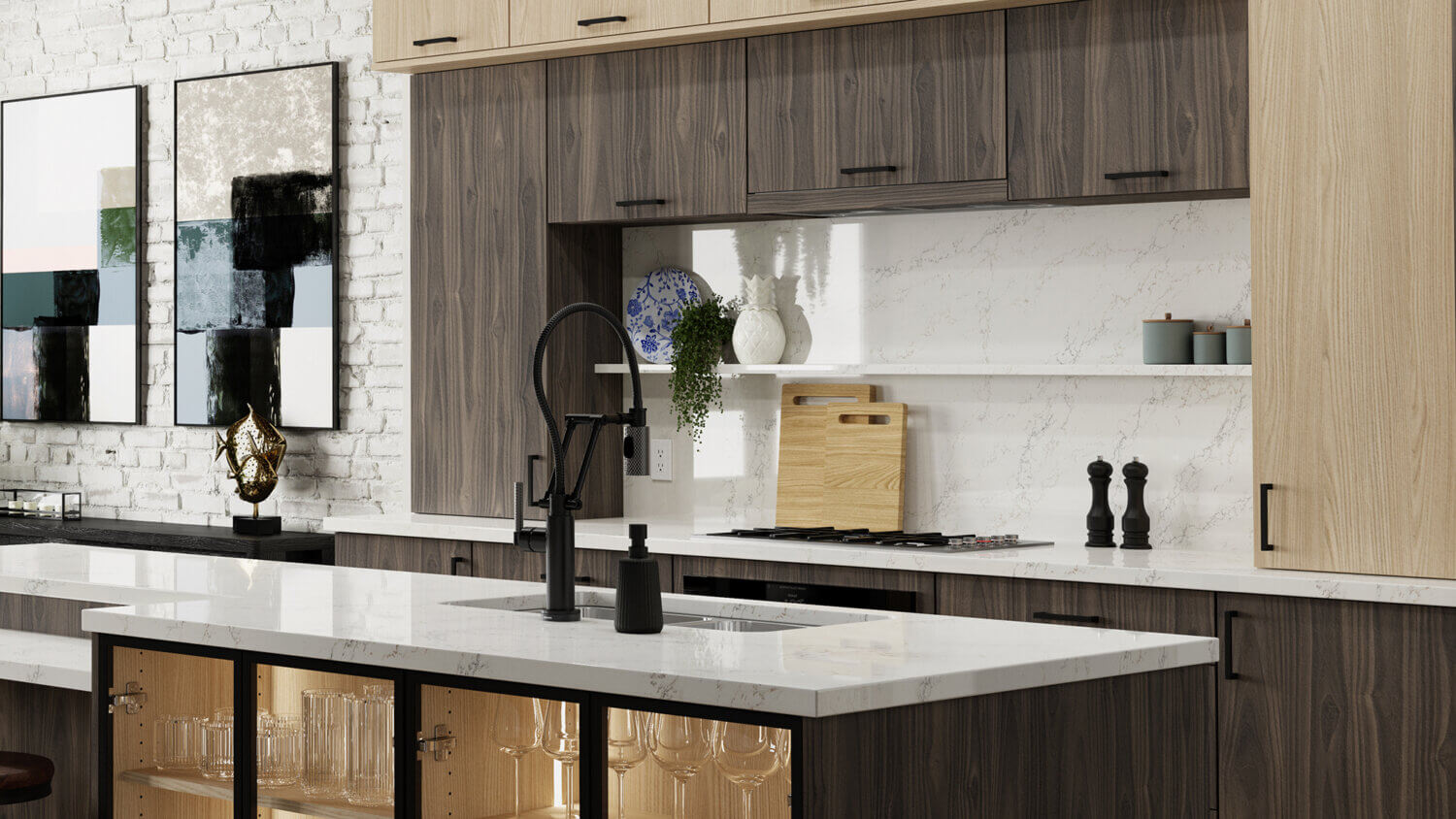 State-of-the-art Industrial Kitchen with Sculpted TFL Cabinets - Dura ...