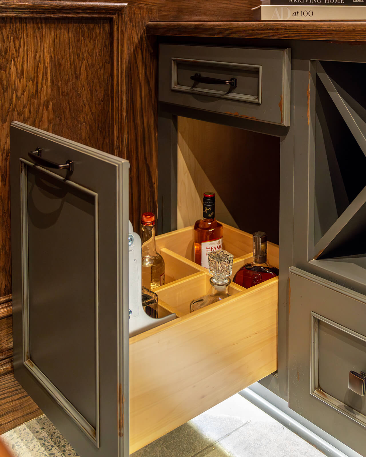 Base Pull-Out Bottle Storage Rack - Dura Supreme Cabinetry