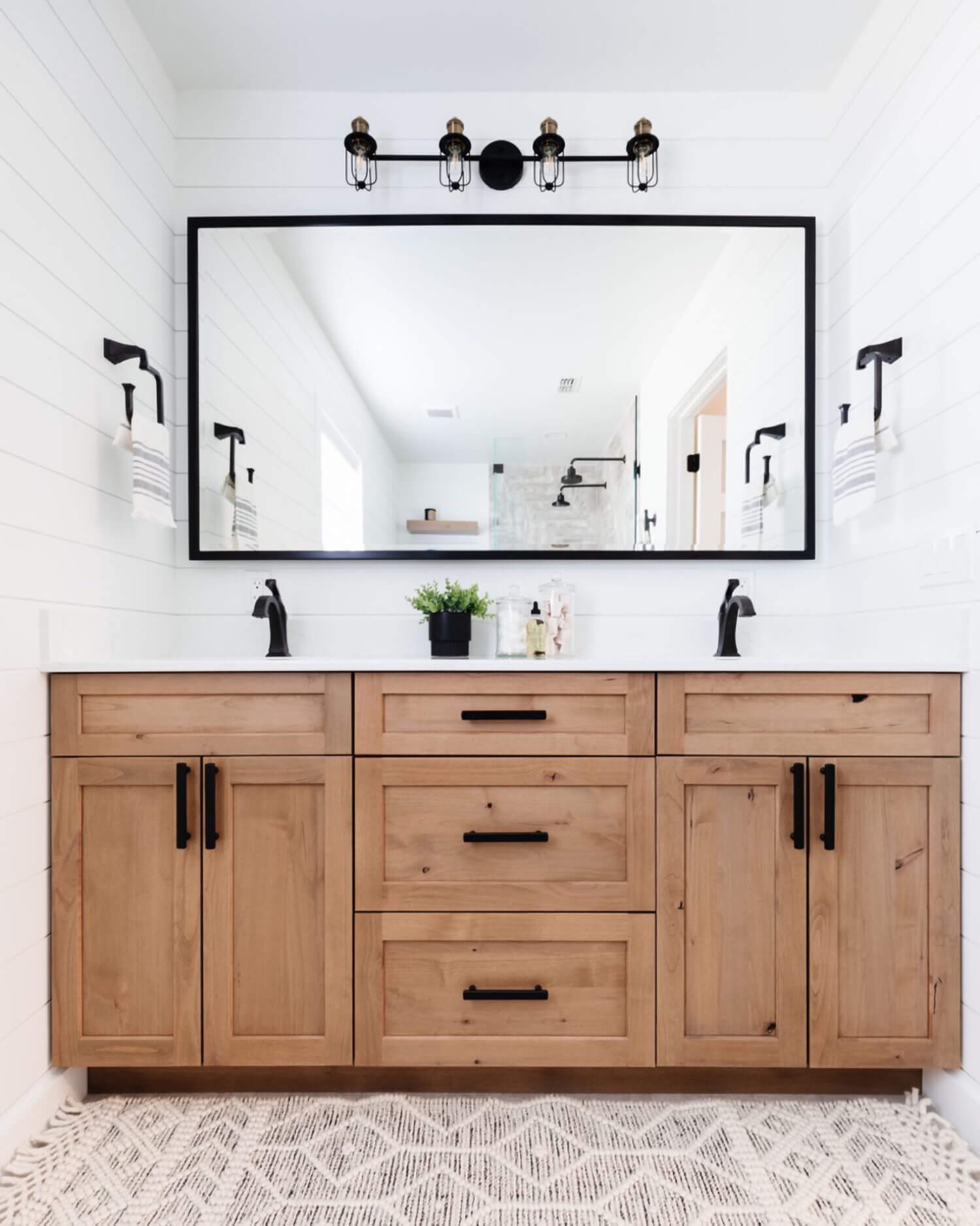 A Master Bath with Farmhouse Elegance - Dura Supreme Cabinetry